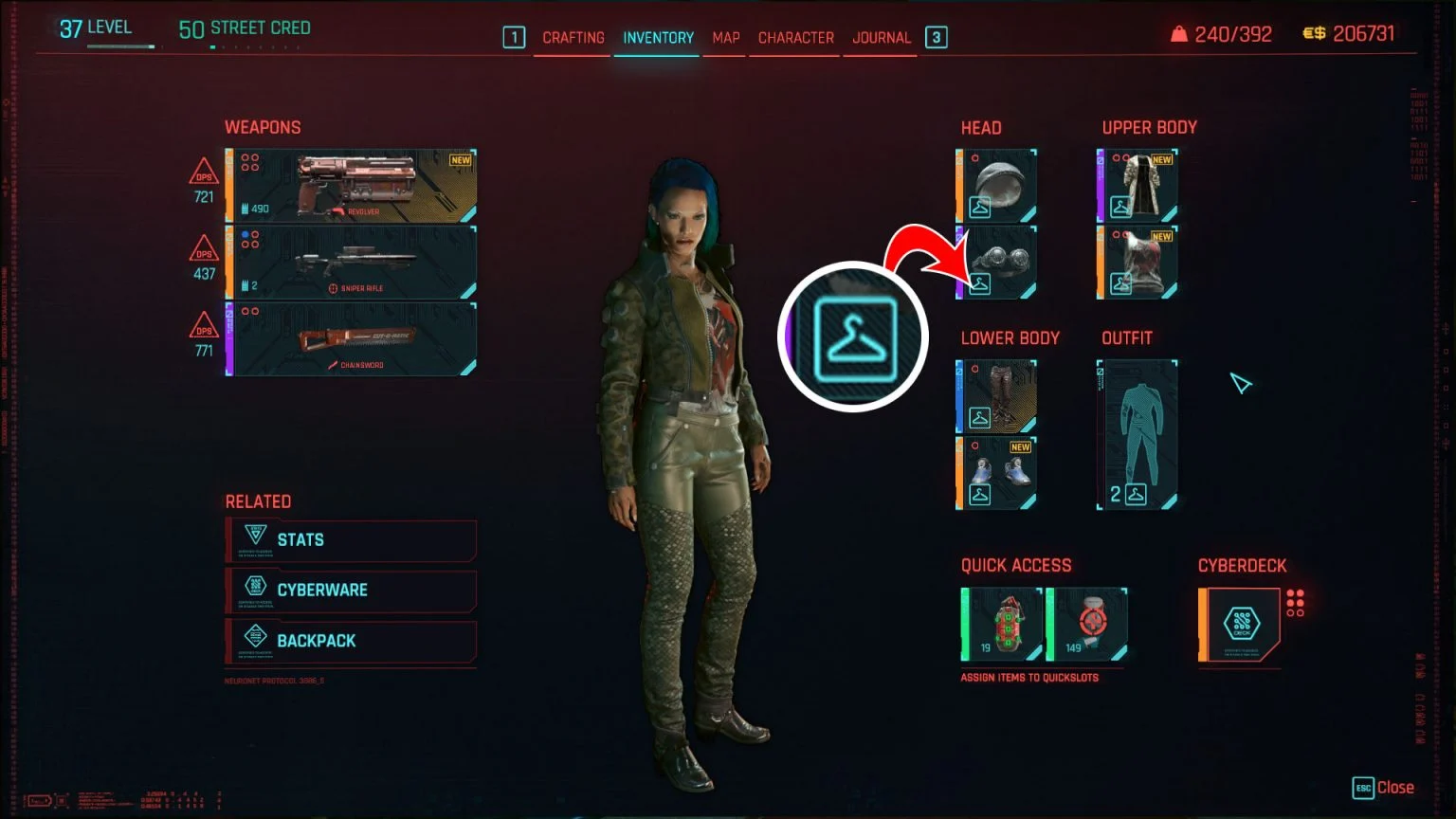 How to Use the Wardrobe in Cyberpunk 2077 - Gamer Digest