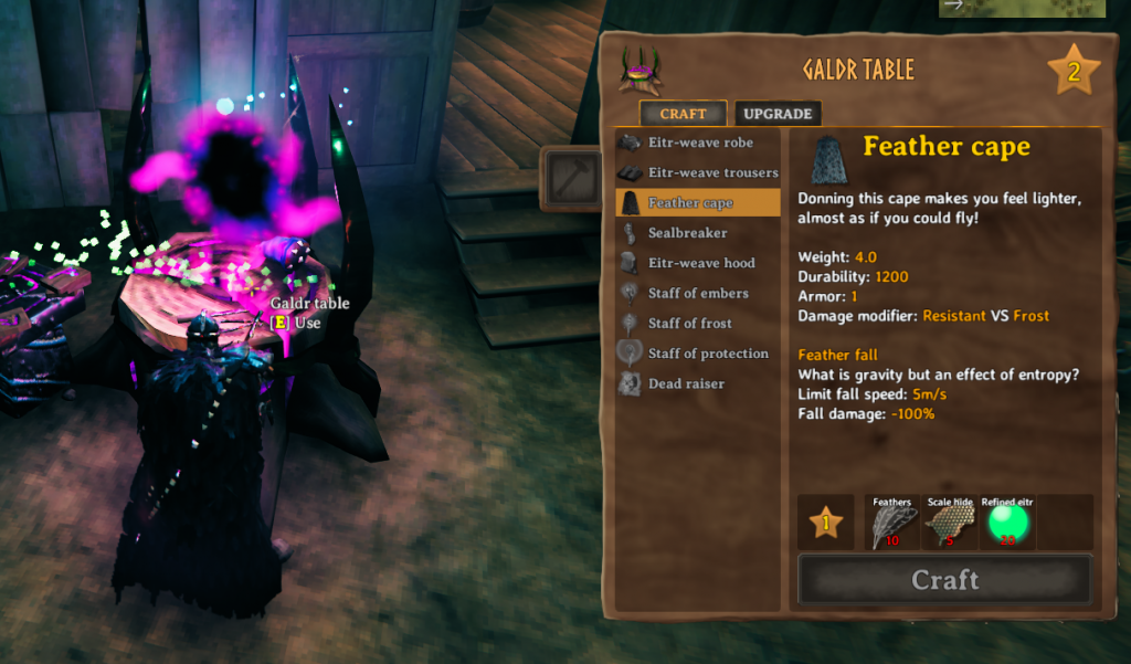 Valheim: How to Craft the Feather Cape - Gamer Digest