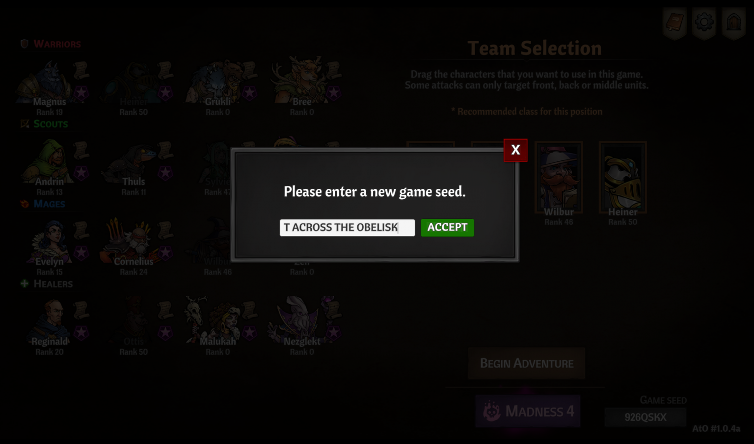 Across the Obelisk Game Seeds (April 2024) - Gamer Digest